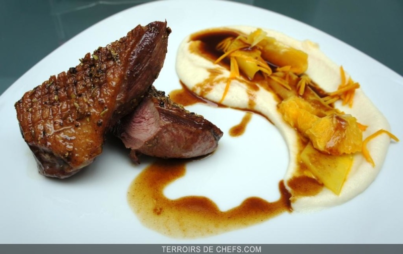 Recette du filet de canette aux épices réalisée à l'école de cuisine ...